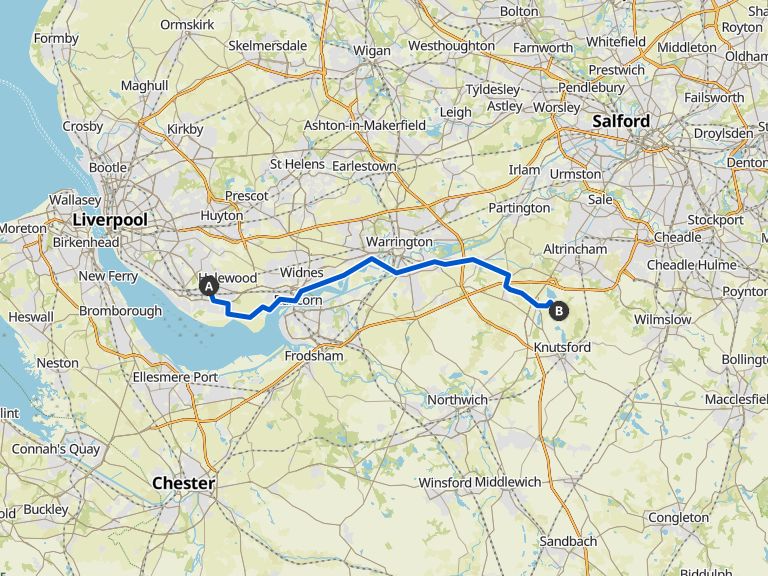 Hunts Cross to TATTON Park PARACHUTE MEMORIAL | bike Tour | Komoot